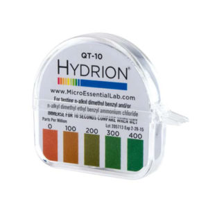 QUAT Sanitizer Solution Test Strips | Chlorine Test Papers | Sanitizer ...